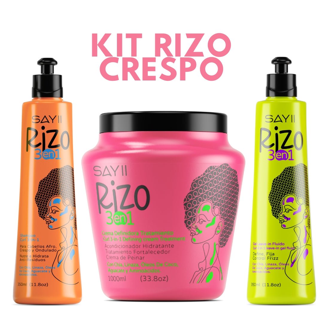 KIT SAYII RIZO 3 EN 1-Para cabellos Crespo 3a-3c